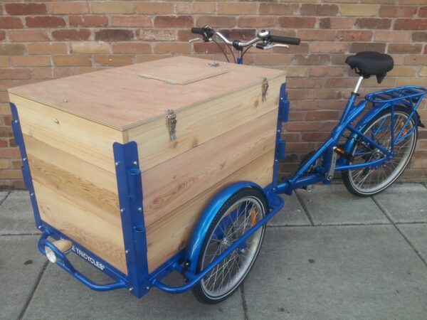 Hand-Built Wood Panel Vending Tricycles