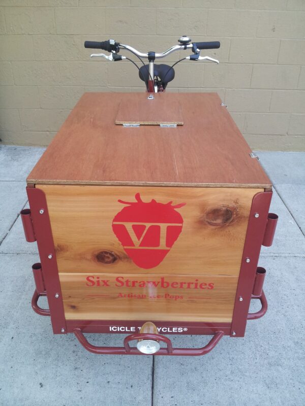 Hand-Built Wood Panel Vending Tricycles